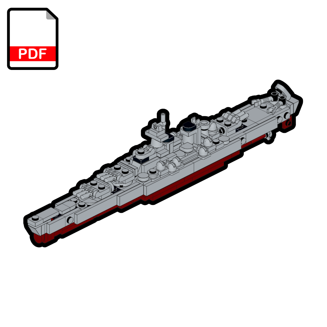 LEGO USS Wisconsin Battleship MOC - PDF Building Instructions – BOBBY BRIX